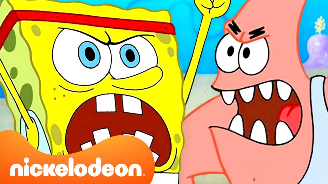 Bob Esponja | SpongeBob brigando com TODOS os amigos por 60 minutos ...