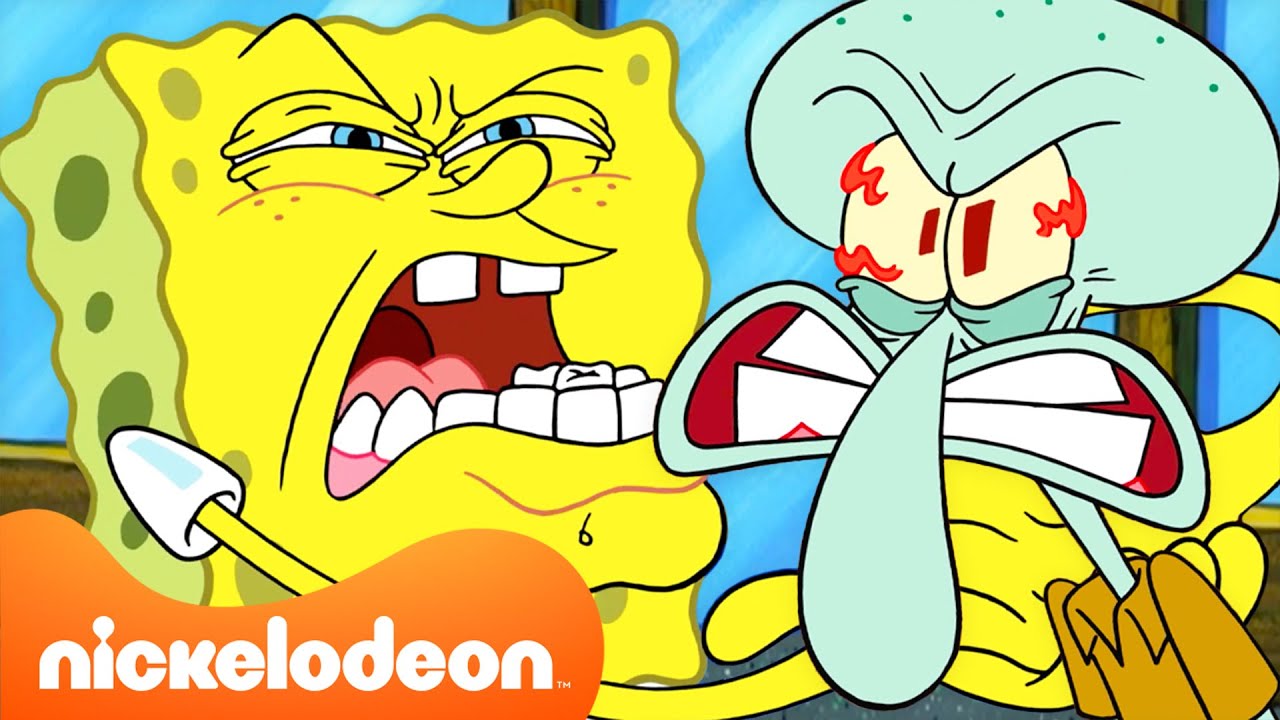 Bob Esponja | SpongeBob brigando com os amigos por 60 minutos seguidos ...