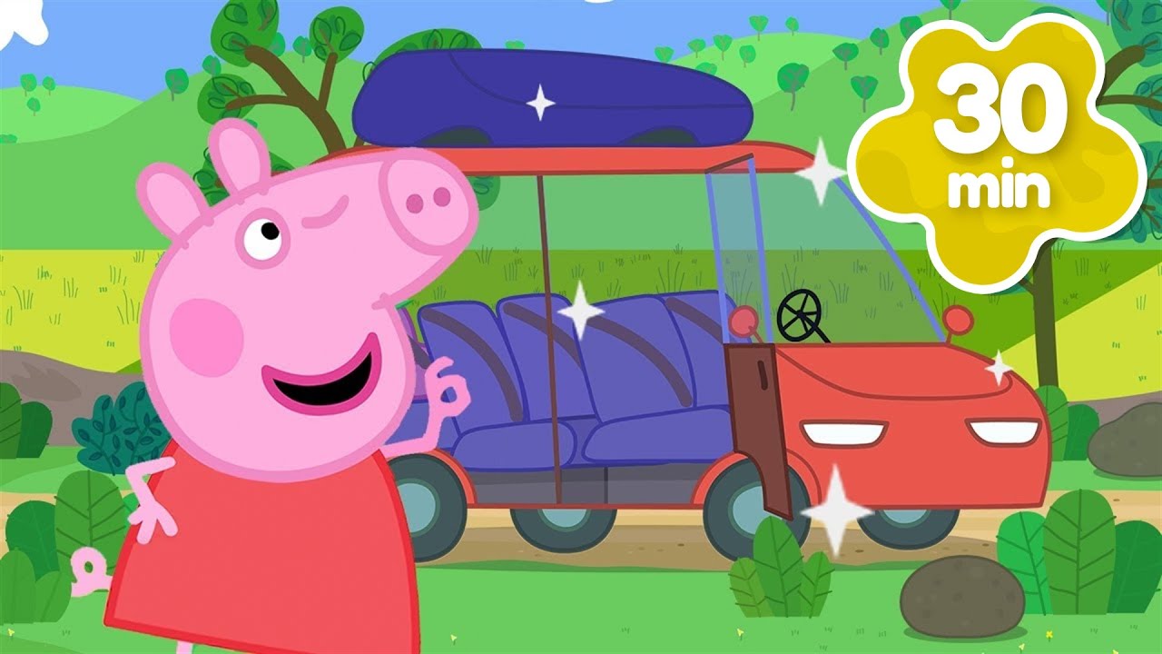 O NOVO carro da família da Peppa! 🚗 Novos lugares divertidos 🌳 Peppa ...
