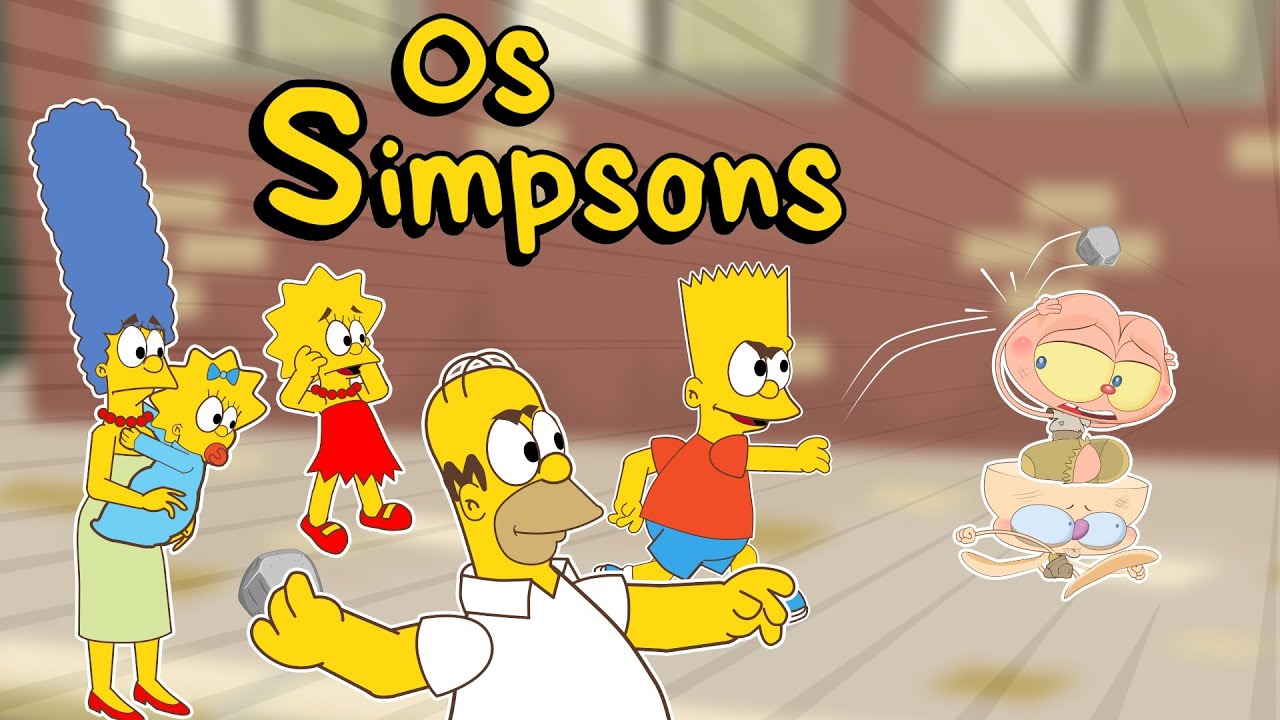 Mongo e Drongo encontram Os Simpsons, com Homer, Bart, Liza, Marge e ...